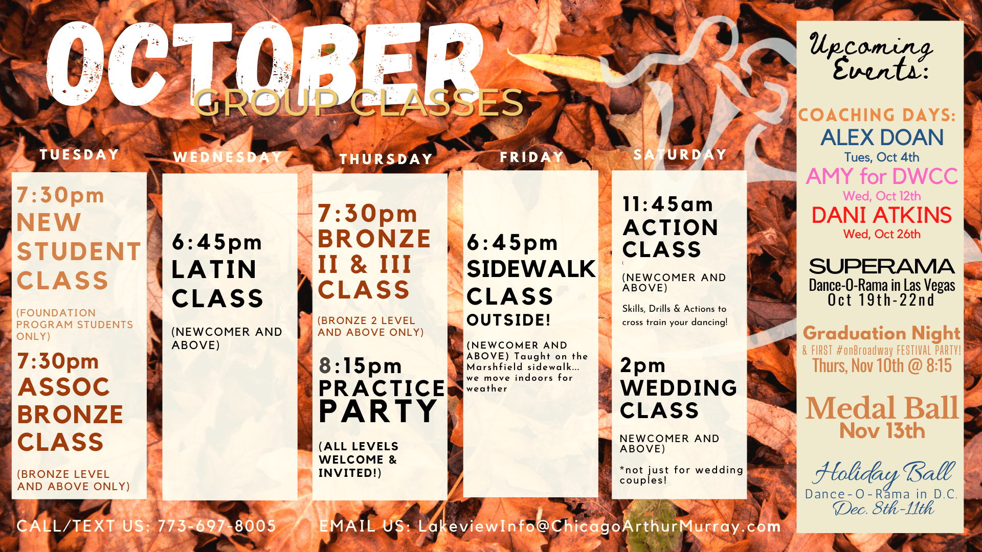 Calendar | Dance Lessons For Adults | Arthur Murray Dance Studio in ...